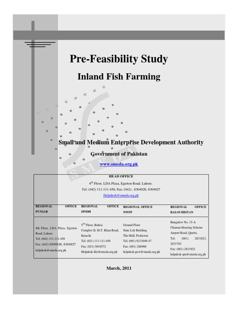 SMEDA Inland Fish Farming | PDF | Soil | Fertilizer