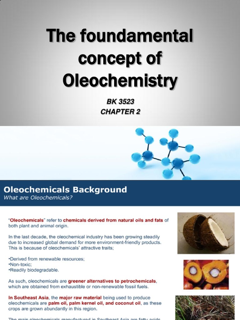 OLEOCHEMISTRY - Chapter 2 - The Foundamental Concept of Oleochemistry ...