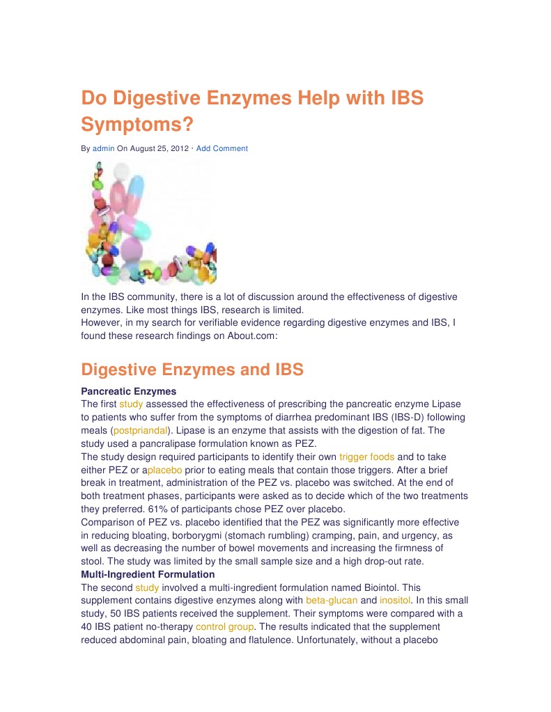 Do Digestive Enzymes Help With IBS Symptoms? | PDF