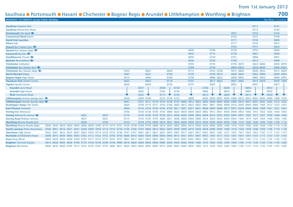 Coastliner 700 Bus Timetable | PDF | Bus Transport | Public Transport