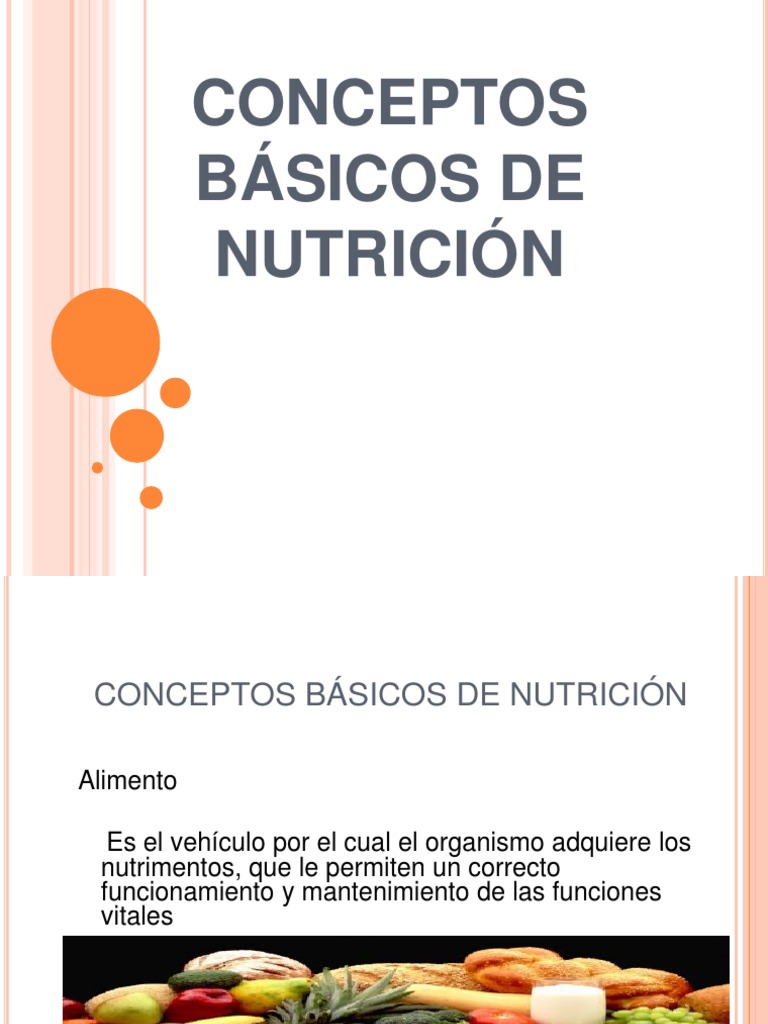 Conceptos Basicos de Nutricion | PDF | Nutrición | Dieta y nutrición