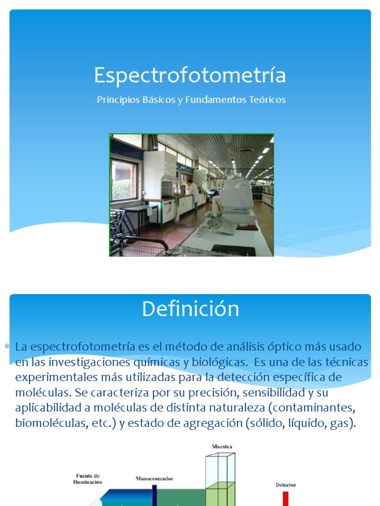 Espectrofotometría Pdf Espectrofotometria Ligero