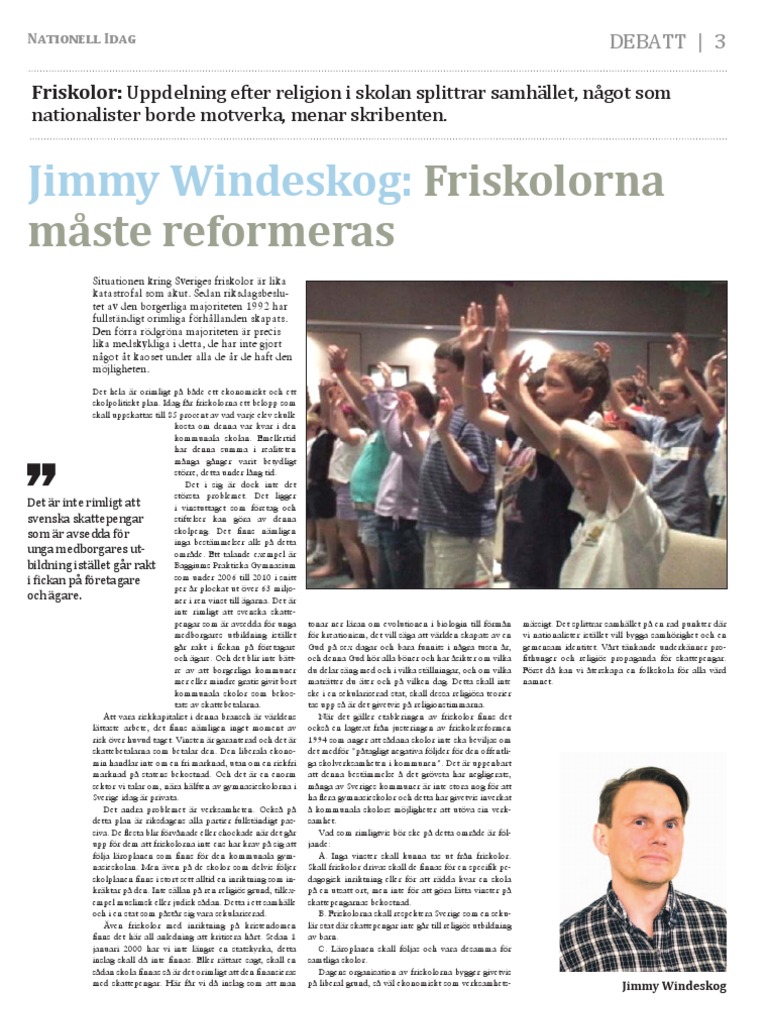 Nationell Idag Om Maffian Södertäljenätverket, Om Friskolor Och ...