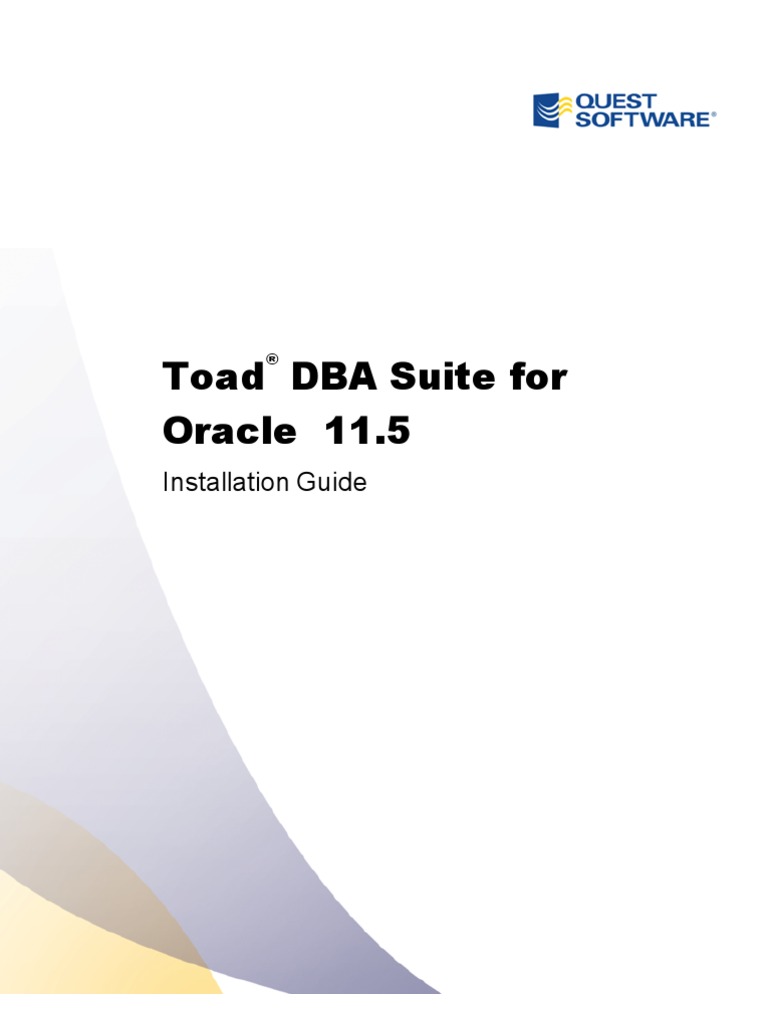 ToadforOracle 115 DBA Suite Installation Guide | PDF | Oracle Database | Command Line Interface
