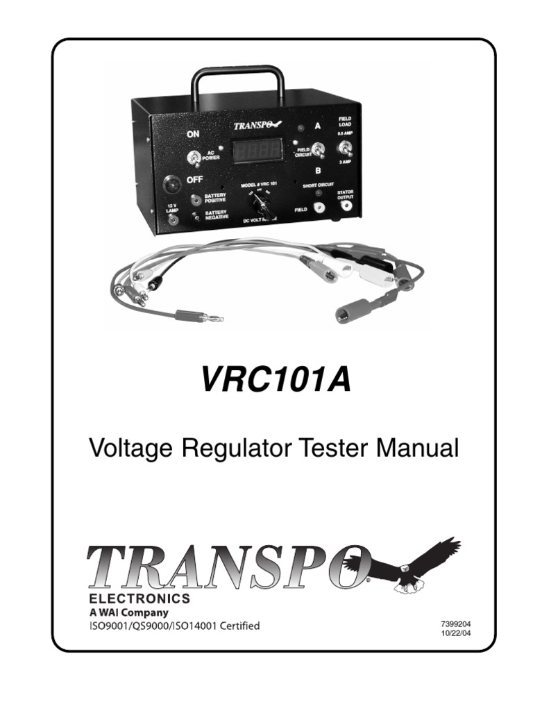 Alternator Transpo Regulator | PDF | Voltage | Volt