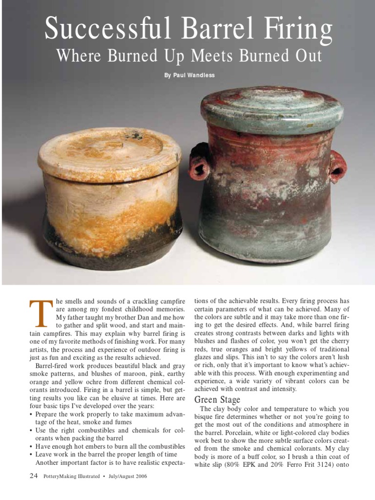 Barrel Firing - Paul Wandless | PDF | Printmaking | Smoke