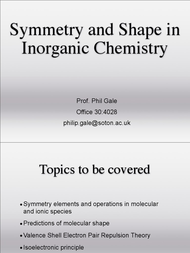 Lecture 1 - Symmetry Elements and Operations | Download Free PDF ...