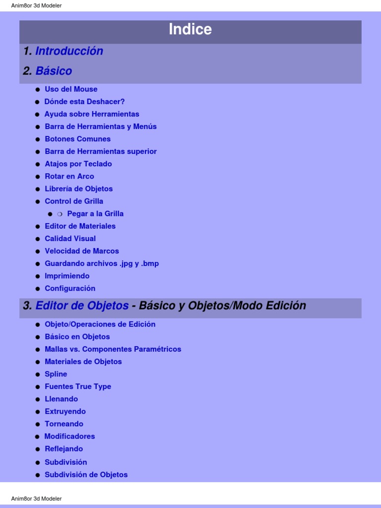 Anim8or Manual Esp | PDF