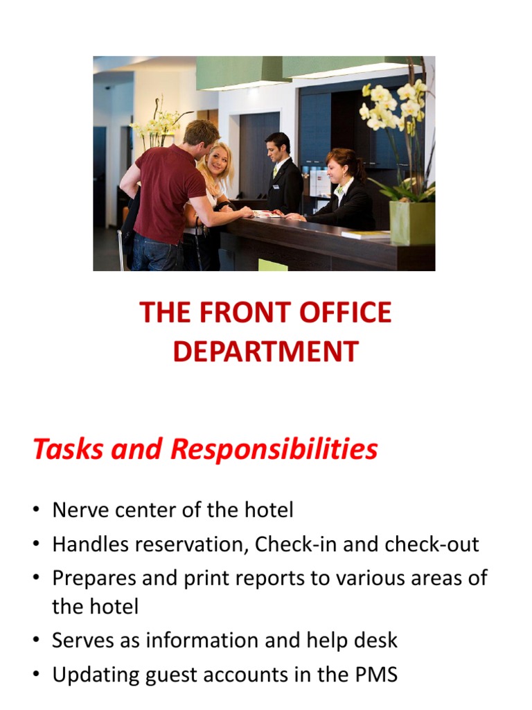 Front Office Department | PDF