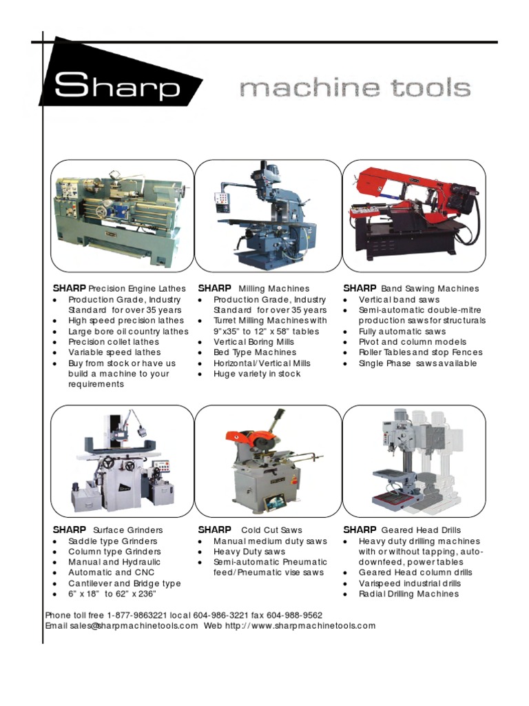 Sharp Machine Tools Lines | PDF | Sheet Metal | Numerical Control