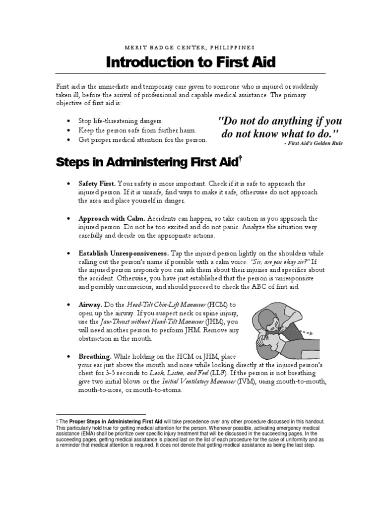 Boy Scouts Notes: First Aid | Burn | Wound