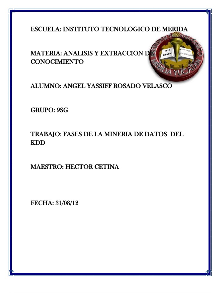 Proceso KDD | PDF | Procesamiento de datos | Gestión de la información