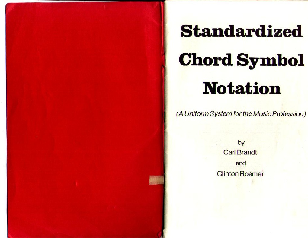 Standardized Chord Symbol Notation