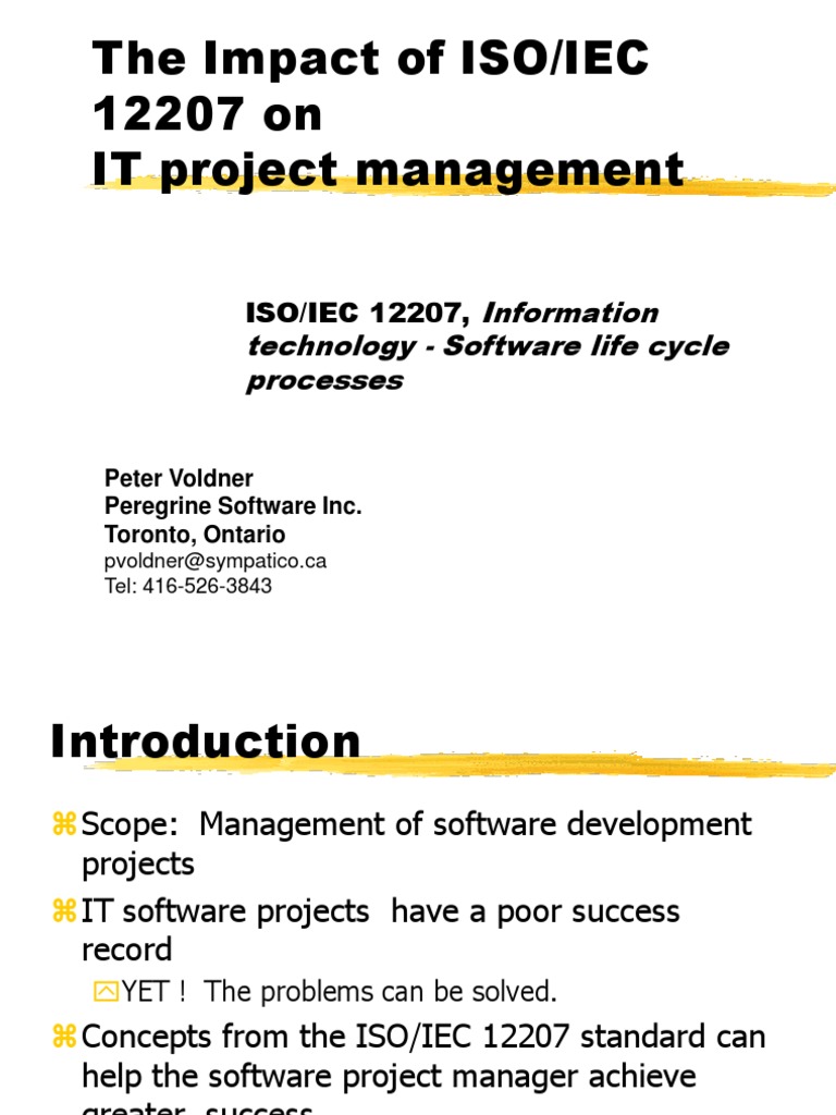 Iso 12207 | PDF | Quality Assurance | Project Management