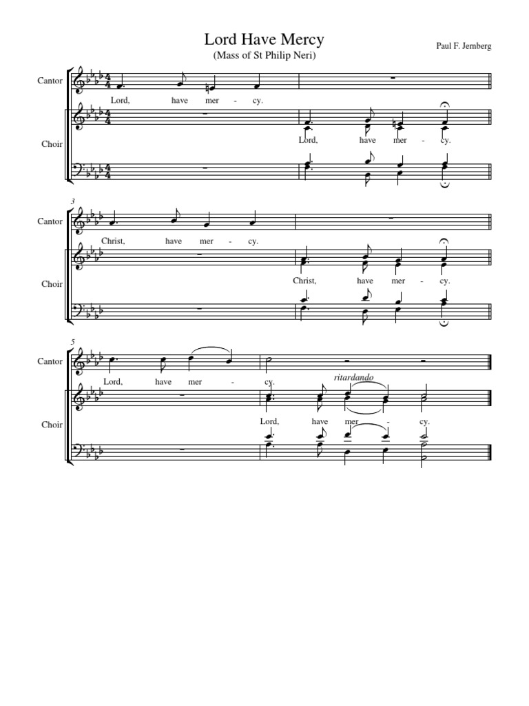 Lord Have Mercy - Mass Music Sheet | PDF