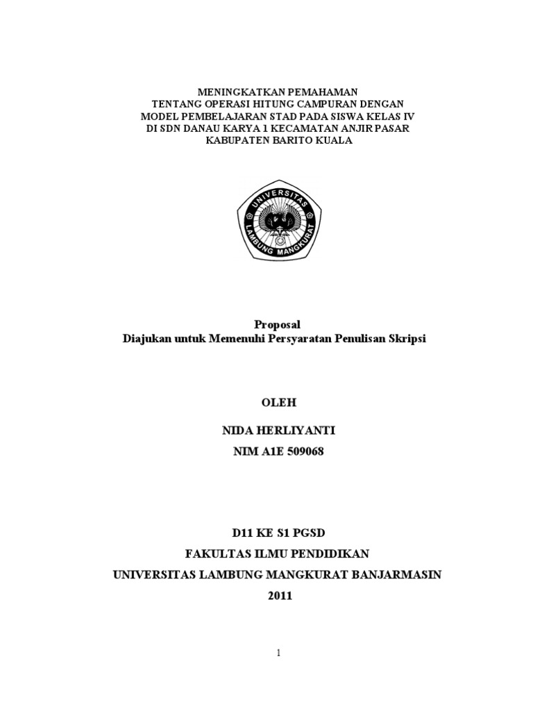 Proposal Nida | PDF | Karier & Perkembangan
