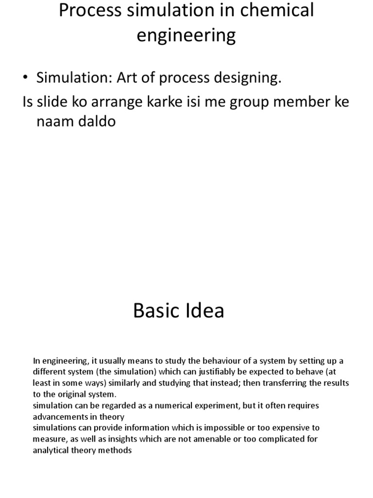 Chemical Process Simulation Guide | PDF | Simulation | Mathematical Optimization