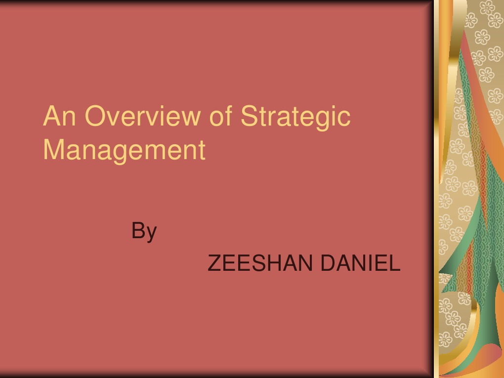 An Overview of Strategic Management - 2 | PDF | Strategic Management ...