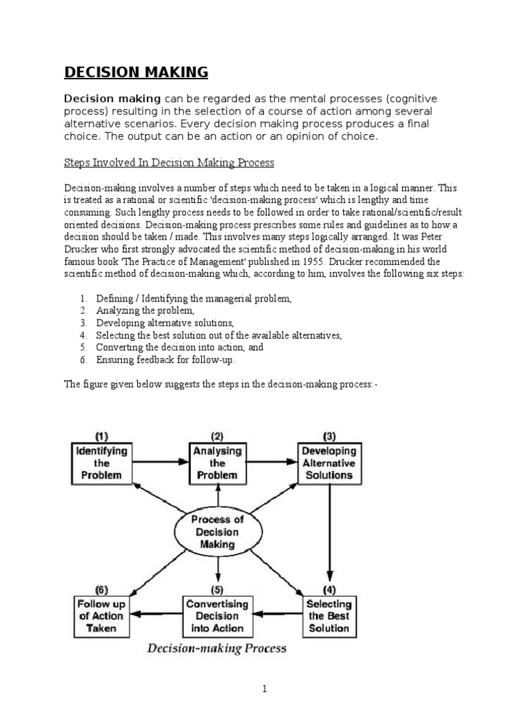 Decision Making Process | PDF | Decision Making | Scientific Method