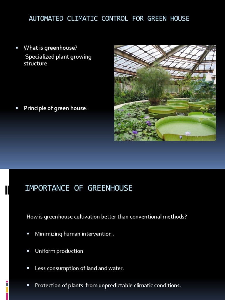 Automated Climatic Control For | PDF | Home & Garden | Science ...