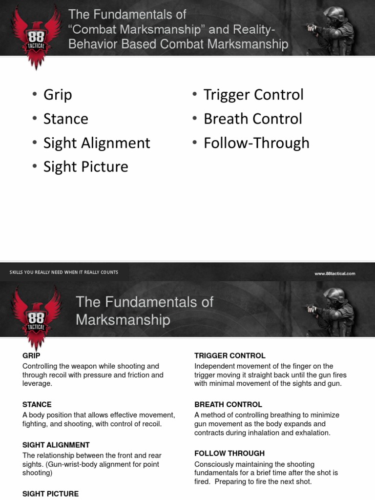Marksmanship Fundamentals RBT | PDF | Trigger (Firearms) | Hand