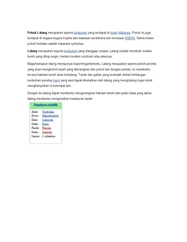 Pokok Lalang | PDF | Teknologi & Rekayasa