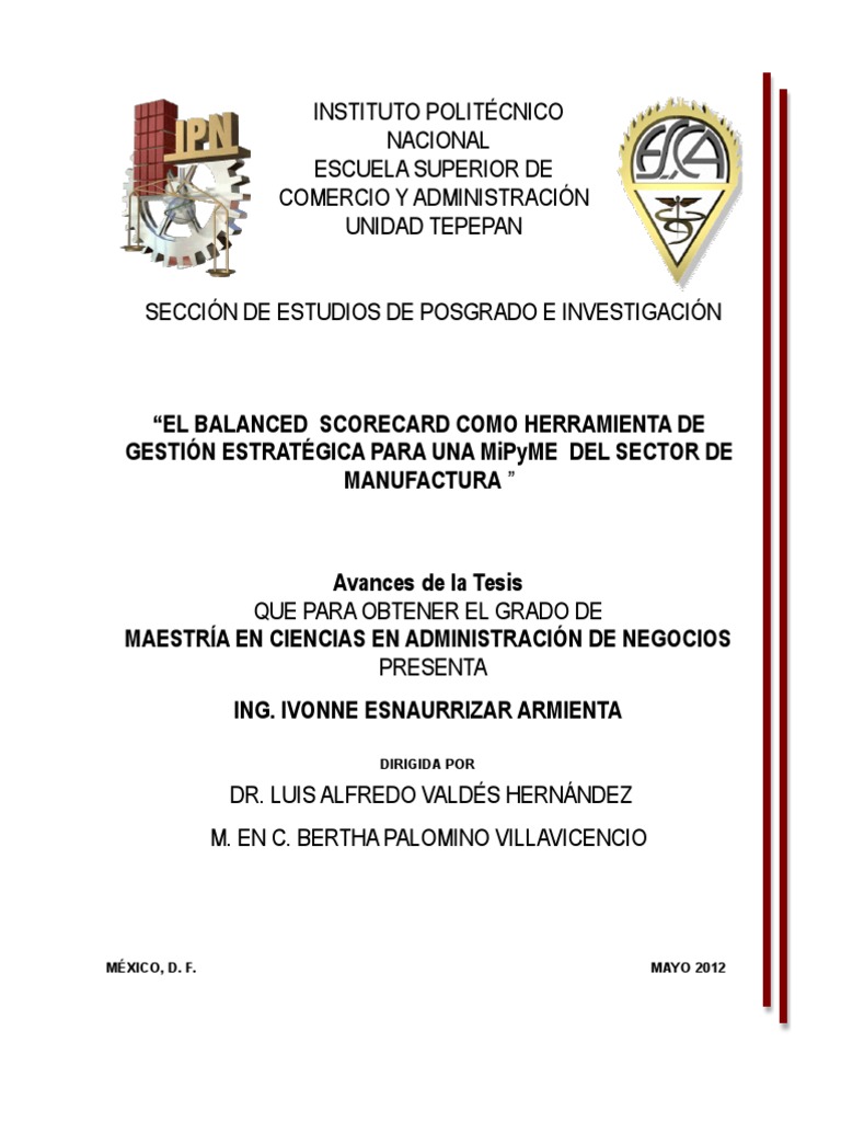 Portada INSTITUTO POLITÉCNICO NACIONAL | PDF | Pequeñas y medianas ...