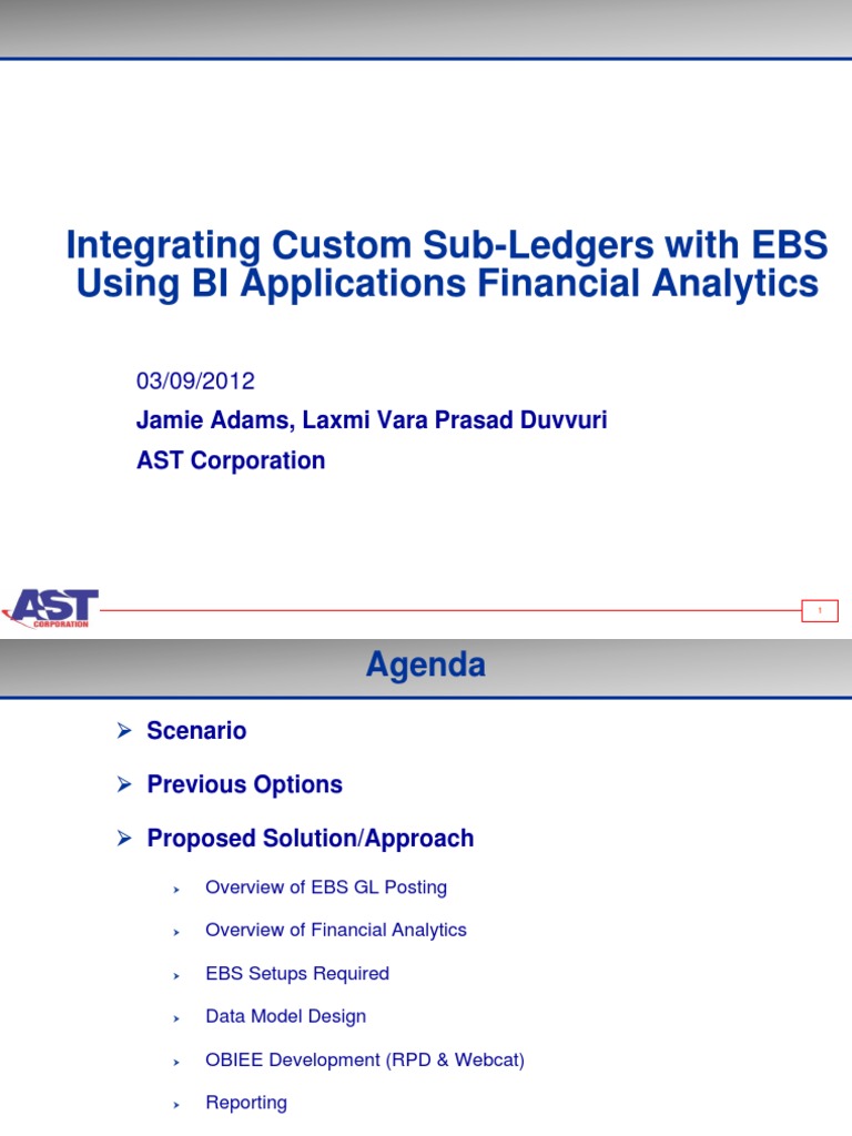 Integrating Custom Sub-Ledgers with EBS | PDF | Data Warehouse | Oracle Database