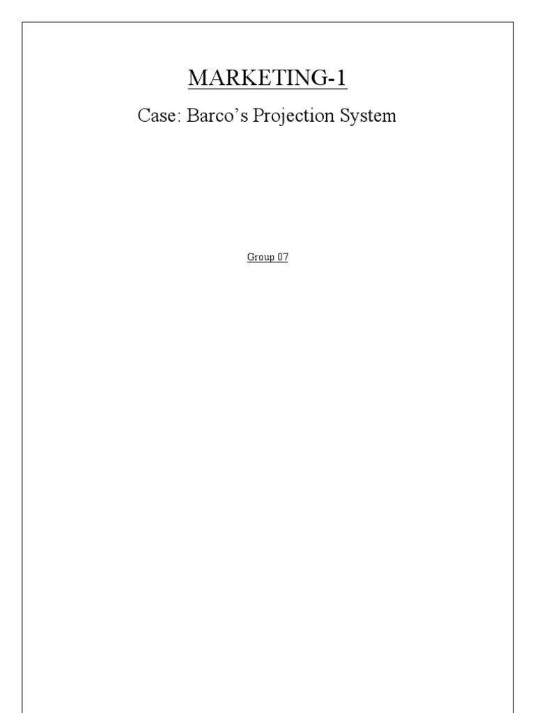 Barco Projection Systems Analysis | PDF | Sony | Market Segmentation