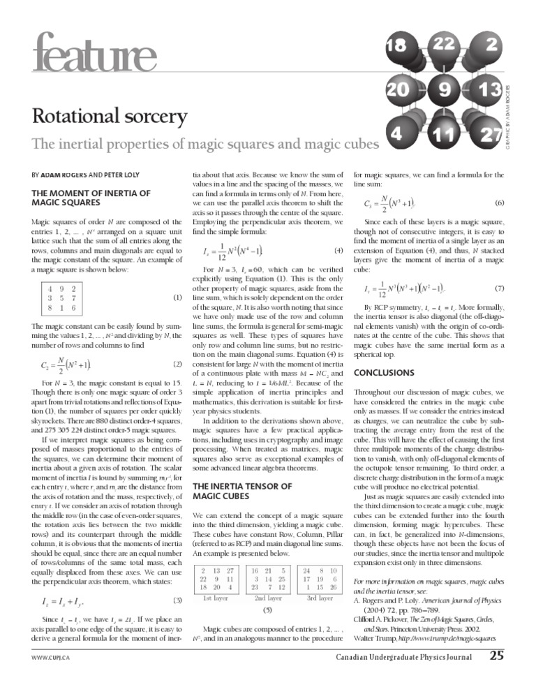 Magic Squares | PDF | Algebra | Physics