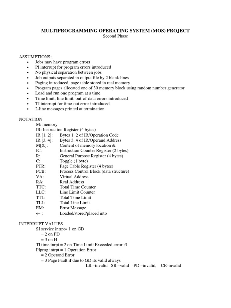 Aos Project 2 | Download Free PDF | Input/Output | Instruction Set