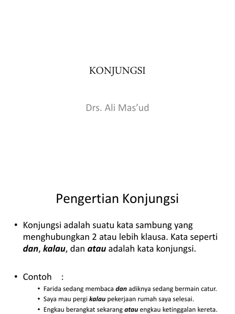 Contoh Kata Kata Konjungsi