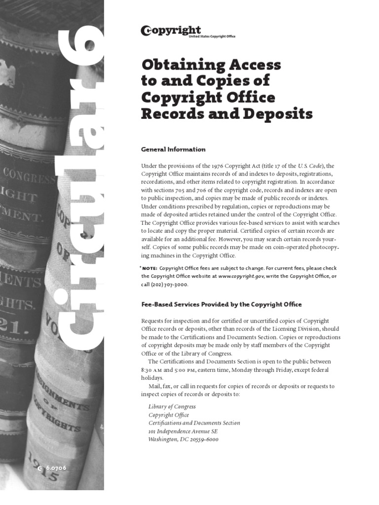 US Copyright Office: Circ06 | PDF