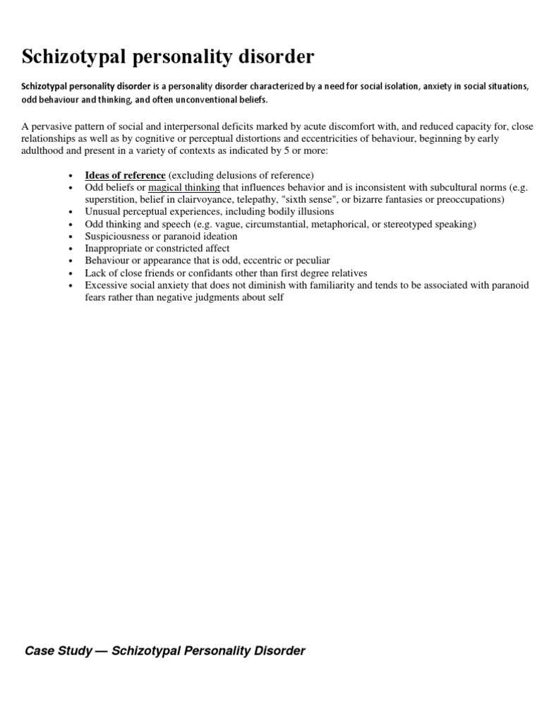 Schizotypal Personality Disorder | Personality Disorder | Anxiety