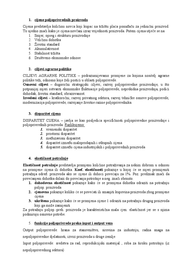 Agrarna - Pitanja S Rokova I Odgovori (Po Abecedi) | PDF