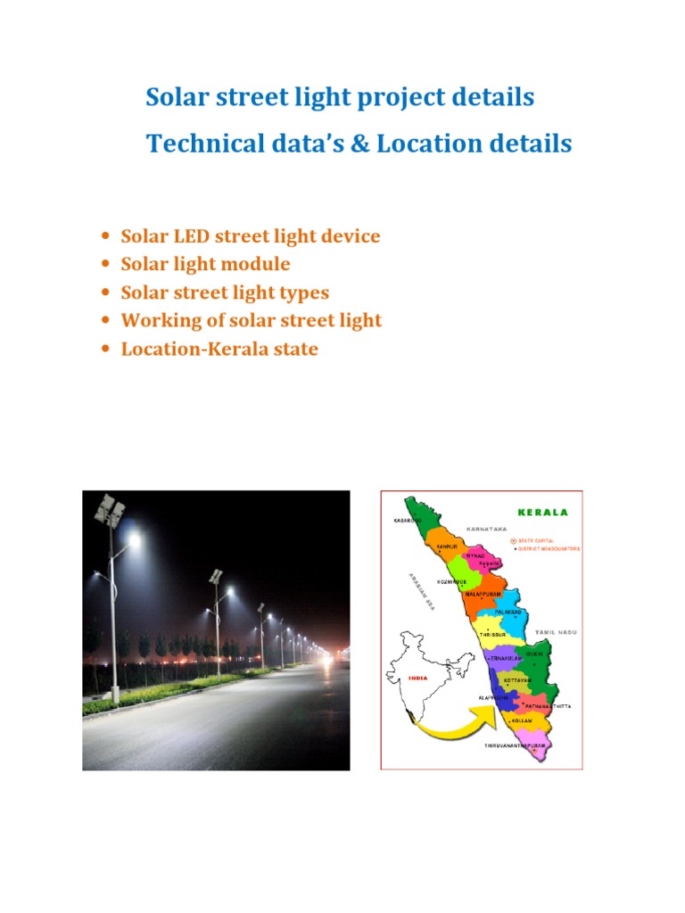 Solar Street Light | PDF | Battery (Electricity) | Light Emitting Diode