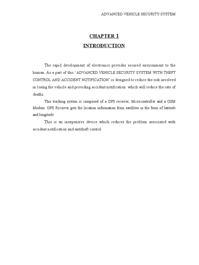 Advanced Vehicle Security System With Theft Control and Accident ...