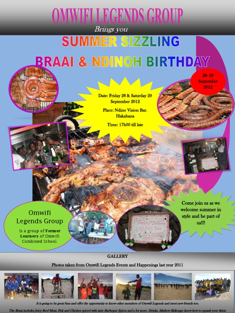 Poster For Braai Sept 2012 - FINAL | PDF
