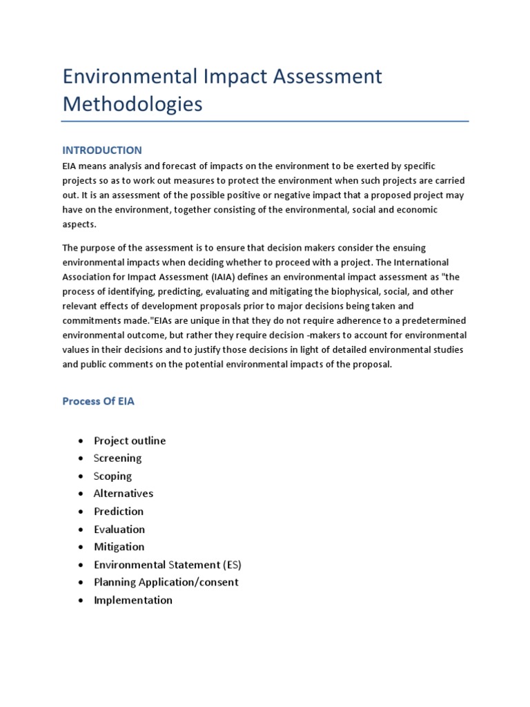 Eia Pdf Environmental Impact Assessment Geographic Information System
