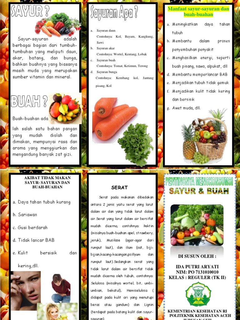 Leaflet Sayur Dan Buah | PDF