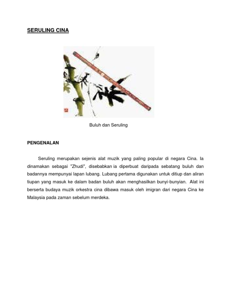 Seruling Cina | PDF | Seni