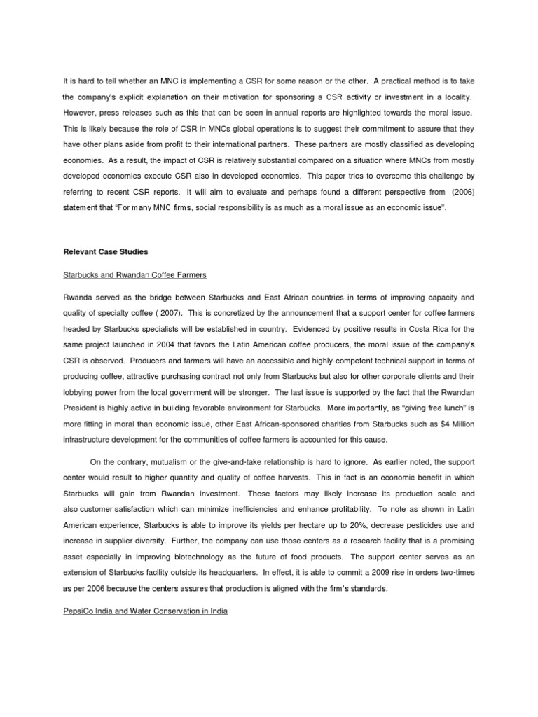 Relevant Case Studies | PDF | Corporate Social Responsibility ...