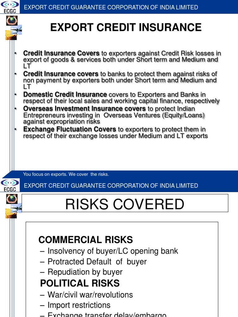 Ecgc Presentation Final | PDF | Credit (Finance) | Banks
