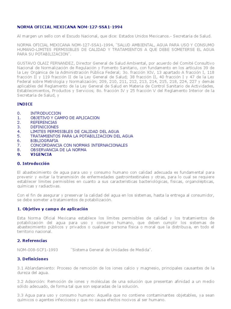 Nom 127 Ssa1 1994 | PDF