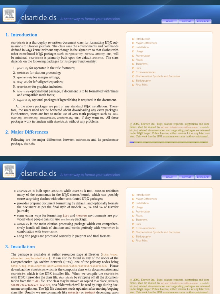 Elsarticle - CLS: A Better Way To Format Your Submission | PDF