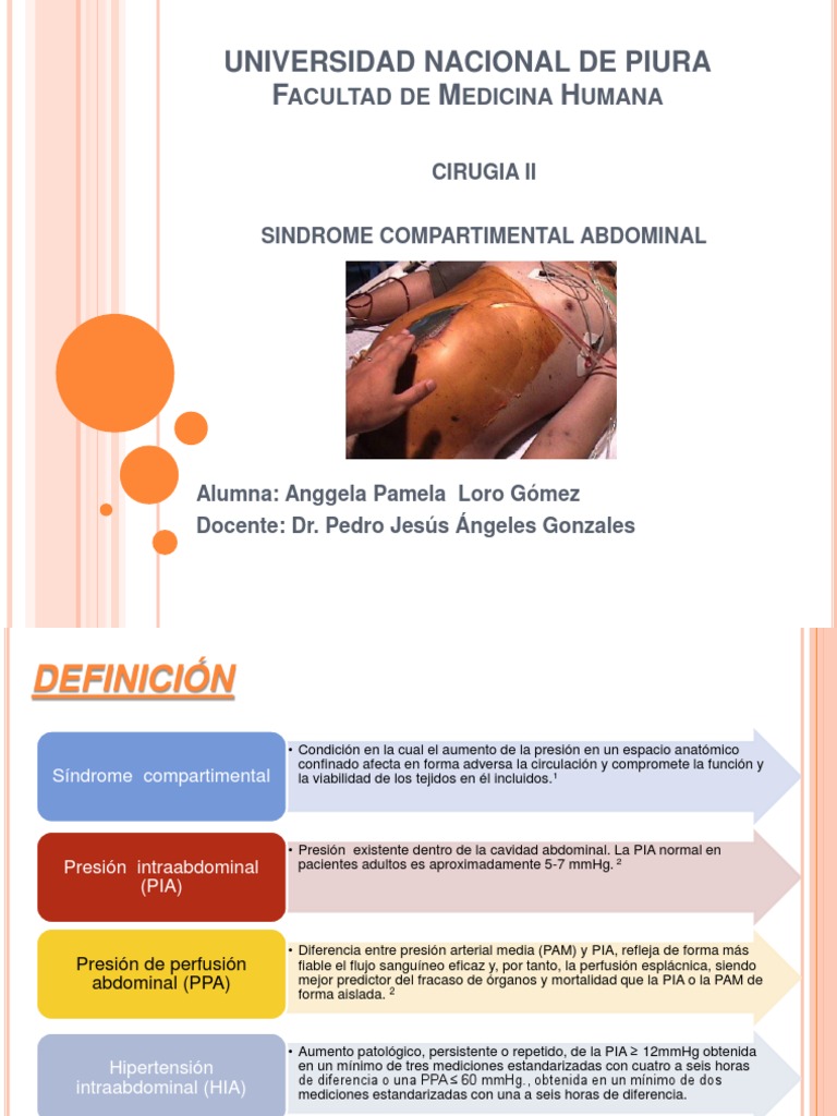 sindrome compartimental abdominal | Abdomen | Hipertensión