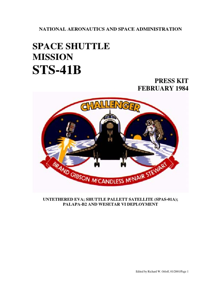 Space Shuttle Mission STS-41B | PDF | Extravehicular Activity | Nasa