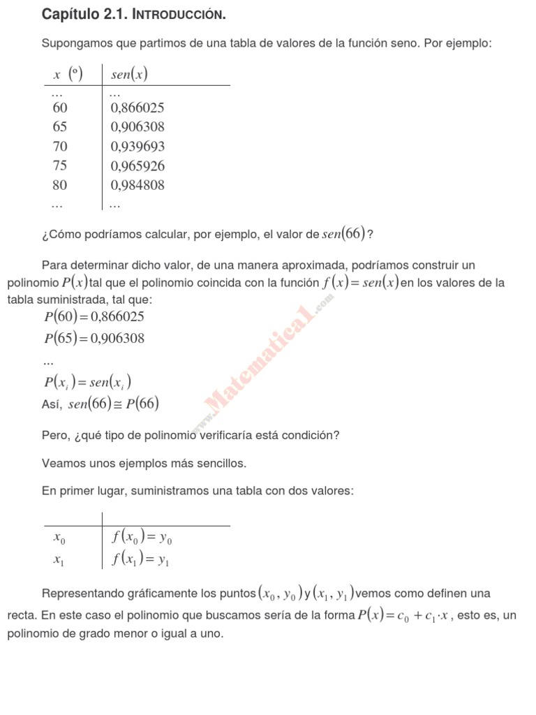 INTERPOLACIÓN | PDF | Análisis numérico | Algoritmos