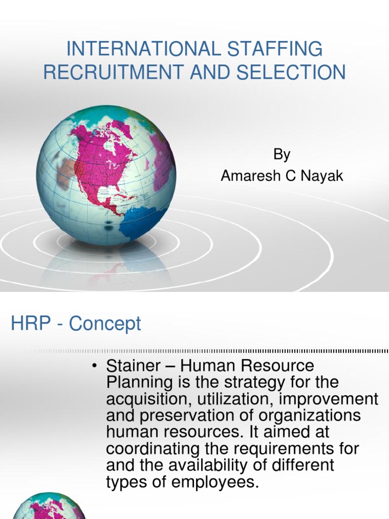 International Staffing Recruitment and Selection: by Amaresh C Nayak ...