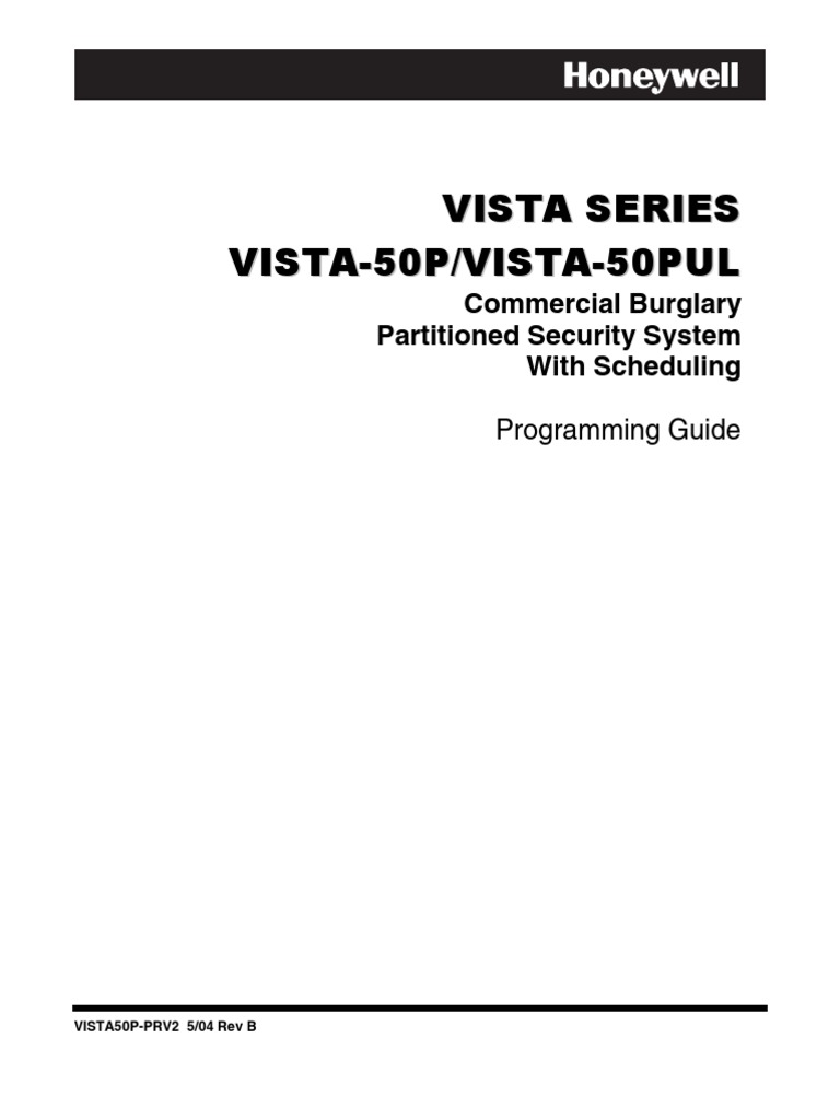 Honeywell Vista 50p Programming Guide | PDF | Security Alarm | Command ...